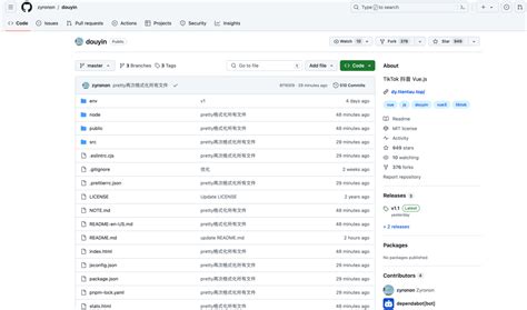 用vue全家桶纯手工搓了一个开源版「抖音」项目github