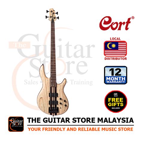 Cort Artisan A4 Ultra Ash Enb Etched Natural Black Bass Guitar