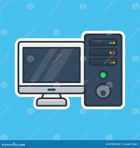 Unique Cute Computer And PC CPU Tower Stock Vector Illustration Of Concept Icon 297051346