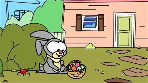 Раскраска с Ам Нямом Пасхальный кролик Учим цвета Развивающее видео для детей Youtube