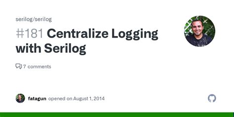 Centralize Logging With Serilog Issue Serilog Serilog GitHub