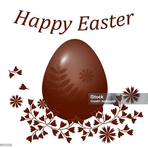 부활절 휴일입니다 3 밝은 엽서 초콜릿 달걀 장식 흰색 배경에 고립 벡터 일러스트 레이 션 0명에 대한 스톡 벡터 아트 및 기타 이미지 Istock