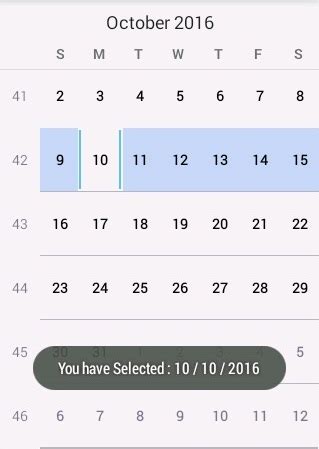 Android CalendarView Tutorial In Android Studio CalendarView