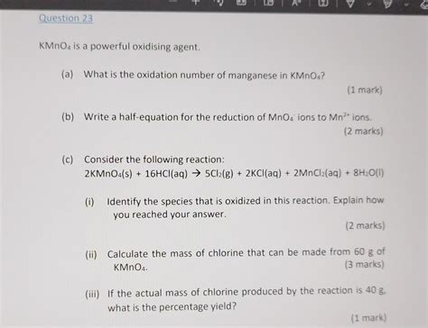 [solved] Mathrm{mno} {4} Is A Powerful Oxi