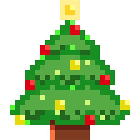 Christmas Tree Pixel Cute Art Green 15270071 Png