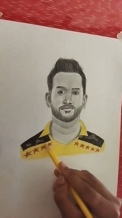 Ms Dhoni Sketch Shortsytshortsviralshortstrendshortvideoshortfeed