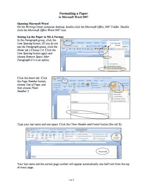 Fillable Online Setting Up An Essay In MLA Format Fax Email Print PdfFiller