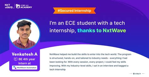 Venkatesh Amajala On Linkedin Thank You Nxtwave 🥳