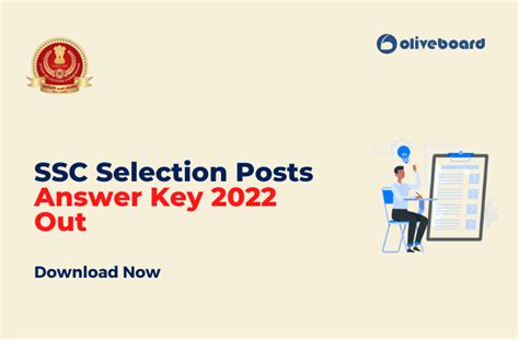 SSC Selection Posts Answer Key Out Download Till August