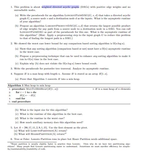 solved 1 this problem is about weighted directed acyclic