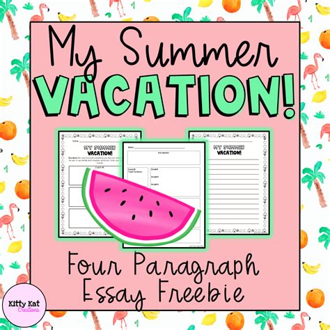How I Spent My Summer Vacation Essay Free Back To School Writing