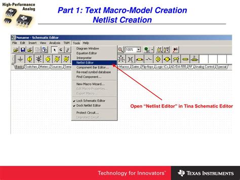 ppt how to build macro models in tina spice part 1 text macro model