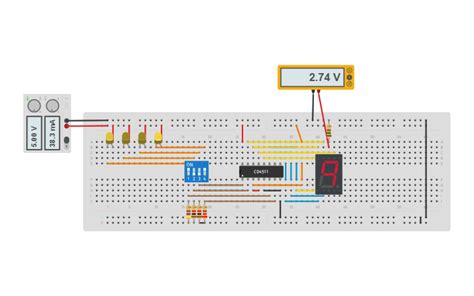 Circuit Design 4511 Decoder Tinkercad