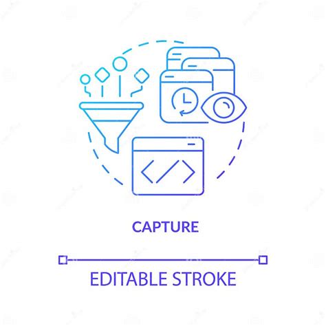Capturing Customer Data Blue Gradient Concept Icon Stock Vector Illustration Of Icon Personal