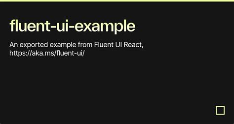 Fluent Ui Example Codesandbox Fluent Ui Example Codesandbox