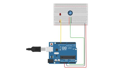 Circuit Design Monitoring Potentiometer Values Using Arduinos Analog