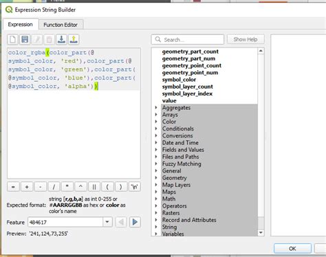 QGIS Categorised Symbology With Value Driven Alpha Transparency Geographic Information