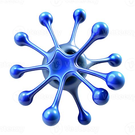 Elegant Classic Neuron Connection Illustration Isolated With Blue Glow