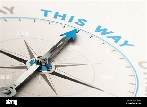 3d Illustration Of A Compass With Needle Pointing The Right Way Good