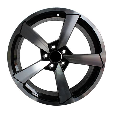 19 Inch Impact 5x112 Black Machined Face Black Machined Face