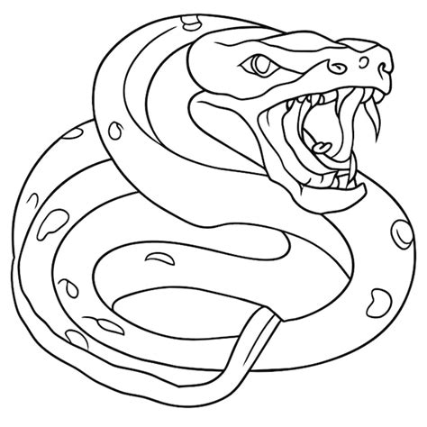 Tatuaje De La Vieja Escuela Pitón Serpiente Svg Ilustración Vectorial Arte De Línea Vector