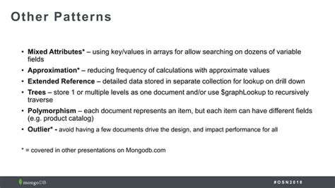 Open Source North Mongodb Advanced Schema Design Patterns Pptx