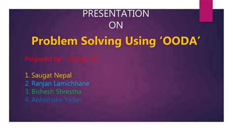 problem solving using ooda ppt