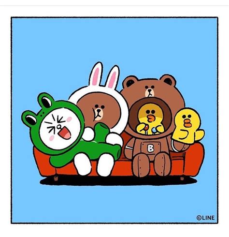 Line Friends Characters Brown And Friends Drawing