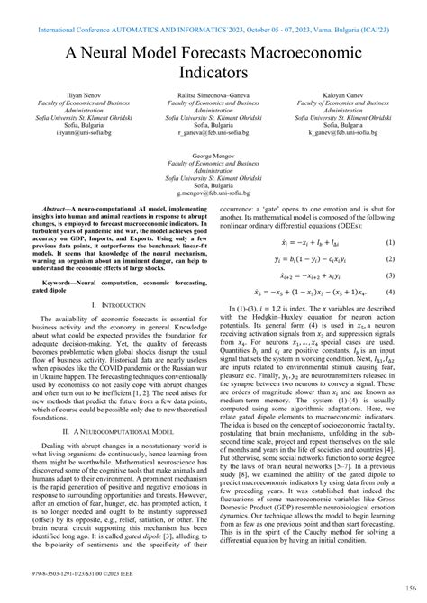 Pdf A Neural Model Forecasts Macroeconomic Indicators