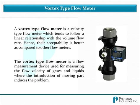PPT Vortex Type Flow Meter For Industry Proteus Industries PowerPoint Presentation ID 7581646