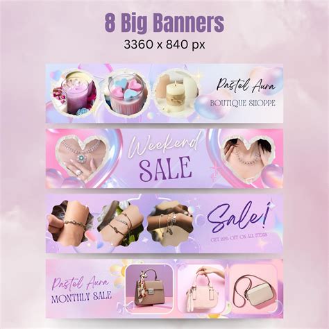 Etsy Shop Banner Templates Aesthetic Cute Store Banners Canva Kit