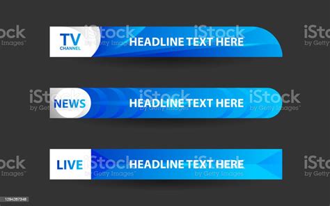 브로드캐스트 뉴스 하부 제3자 템플릿 레이아웃 디자인 배너의 컬렉션 벡터 설정 로어 서드에 대한 스톡 벡터 아트 및 기타 이미지 로어 서드 하위 섹션 매스컴 Istock