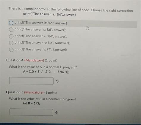 Solved The Following C Code Statement Return 0