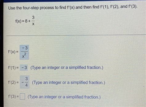 Use The Four Step Process To Find F { Prime Cameramath