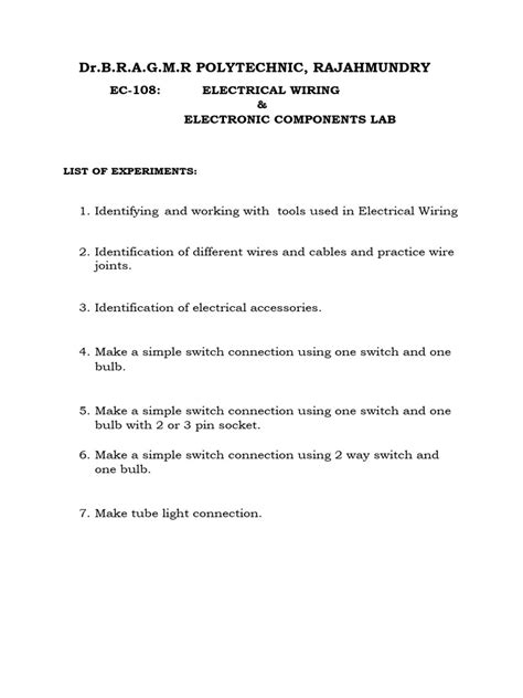 Electrical Lab Experiments Pdf