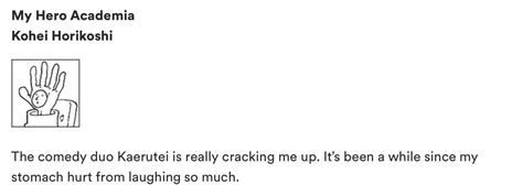 This Weeks Author Comment Rbokunoheroacademia