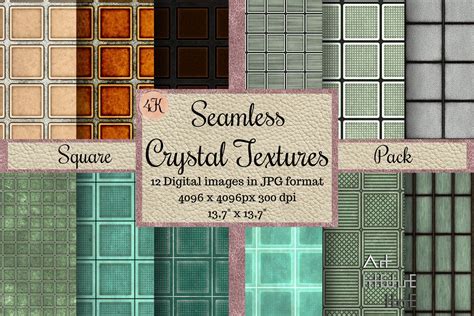 Seamless Crystal Textures Square Pack Graphic By Arthitecture Home · Creative Fabrica