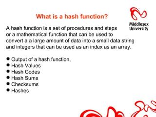 Hash Function Analysis PPT