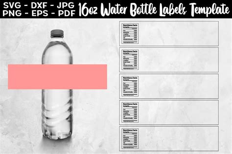 Printable Water Bottle Label Template Red And Black Water Bottle Label