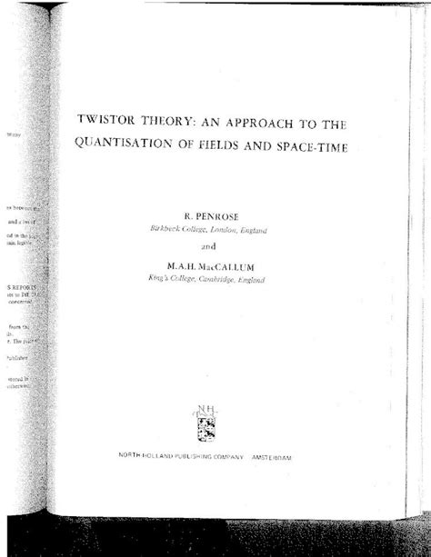 Pdf An Approach To The Twistor Theory Dokumen Tips