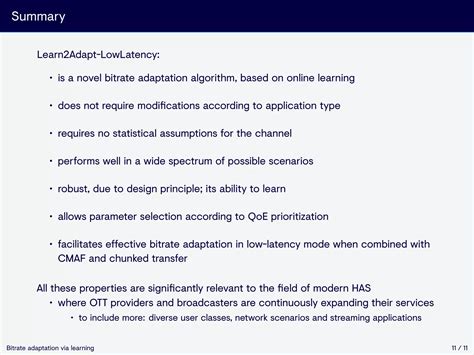 Online Learning For Low Latency Streaming Ppt