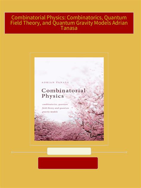 pdf combinatorial physics combinatorics quantum field theory and