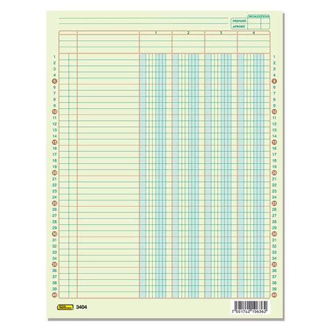 Tabular De Concepto 4 Columnas B 3404 Pq C 3 Blocks Printaform