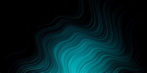 Dark Blue Vector Background With Bent Lines Illustration In Halftone
