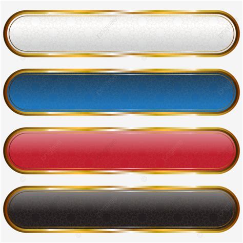 세트 장식 호화 금색 아랍어 이슬람 깃발 제목 틀 투명 배경 이슬람의 배너 텍스트 상자 Png 일러스트 및 벡터 에 대한 무료 다운로드 Pngtree