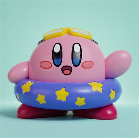 Archivo Stl Día De La Playa De Kirby 🐉・design Para Impresora 3d Para