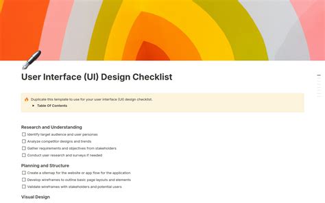 User Interface Ui Design Checklist Template Notion Marketplace
