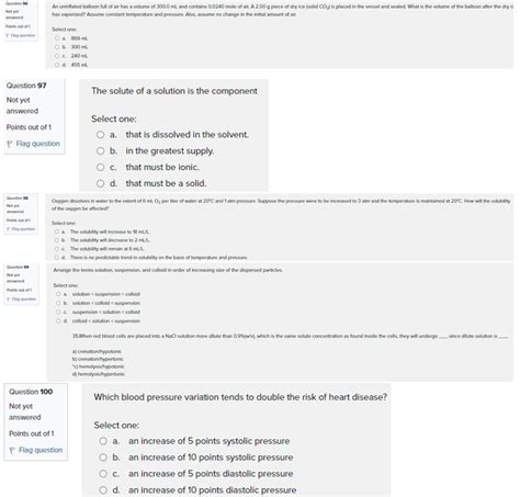 Solved 96 100 Quistion 5 An Uninflated Balloon Full Of Air Has A