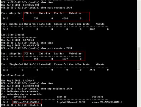 Runts And Fcs On Catalyst 4912g Port Connected To 2960s Cisco Community