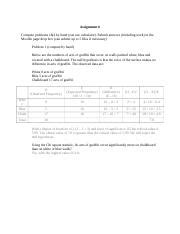 Assignment 6 Stats Spring 2017 Online Docx Assignment 6 Compute Problems 1 2 By Hand Can Use